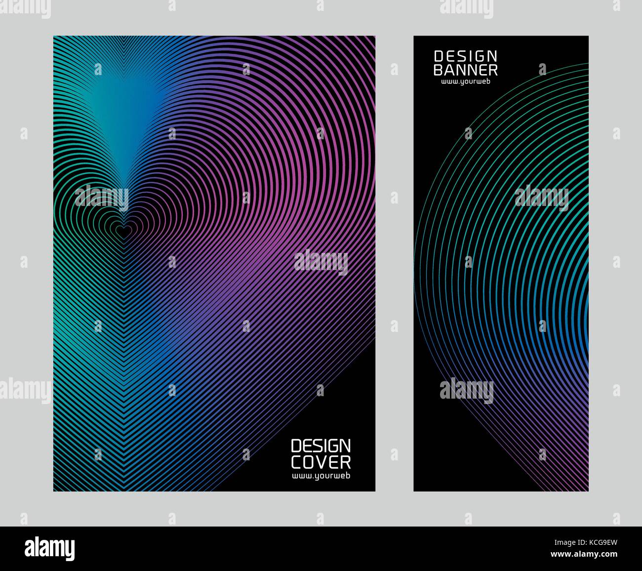 Cover design with background heart shape. Modern design of geometric ...