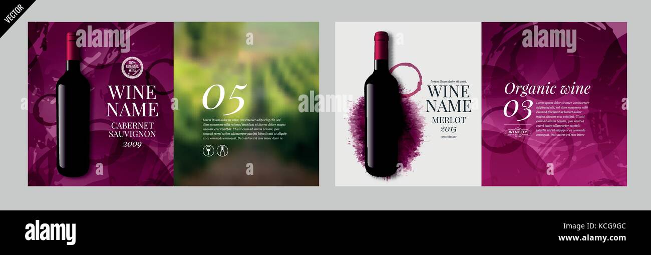 Idea design for catalog, magazine or presentation for wine bottles ...