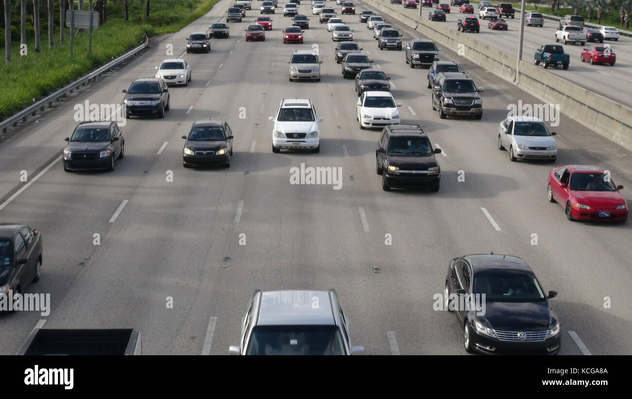 Traffic On Highway Stock Photo - Alamy