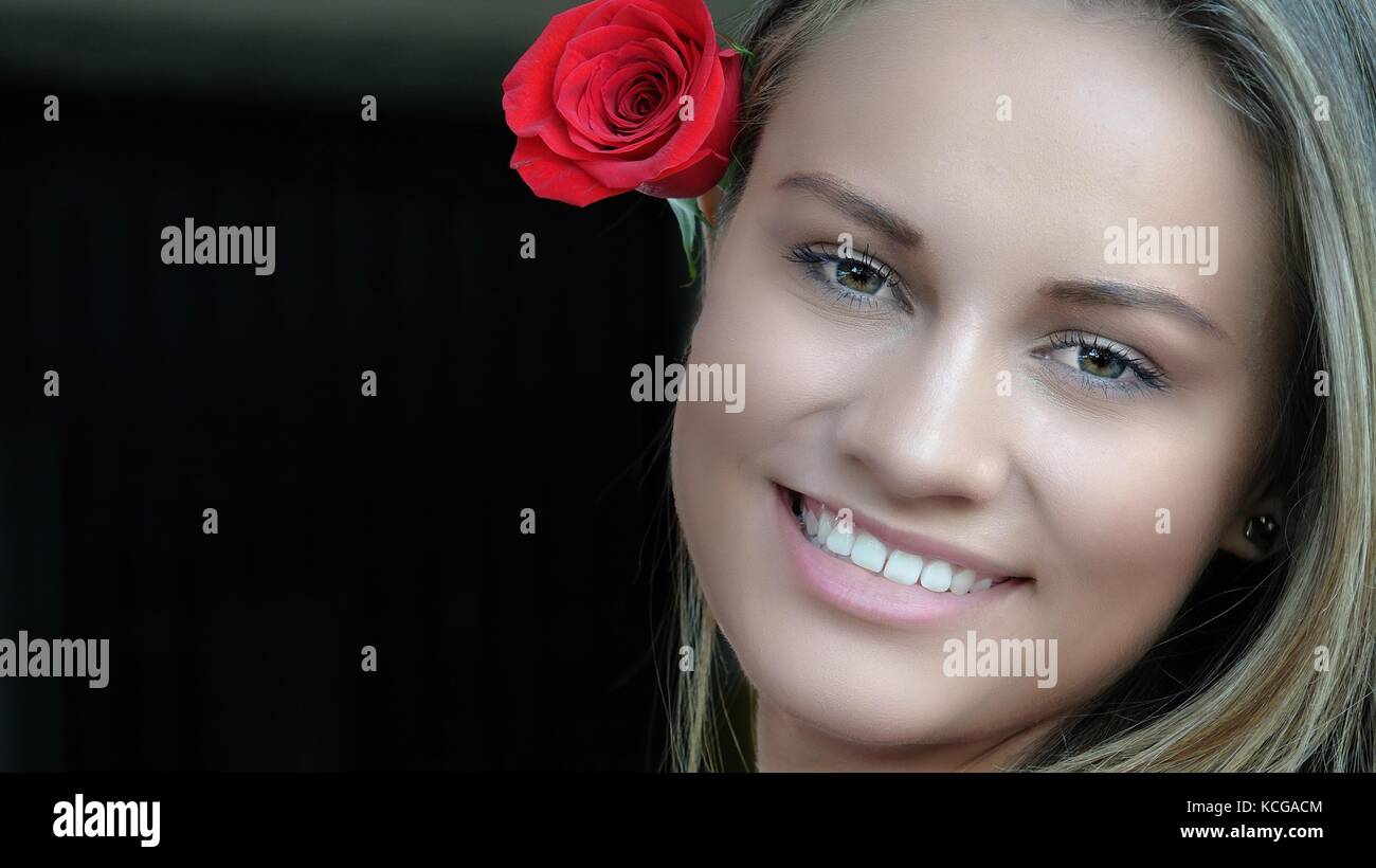 Happy Young Female Stock Photo - Alamy