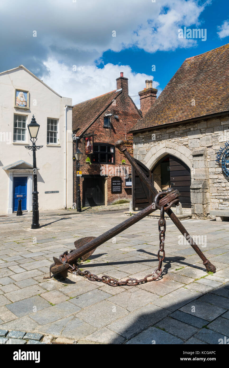 Historic buildings, Quay, Poole harbour marina, Dorset, England; UK ...