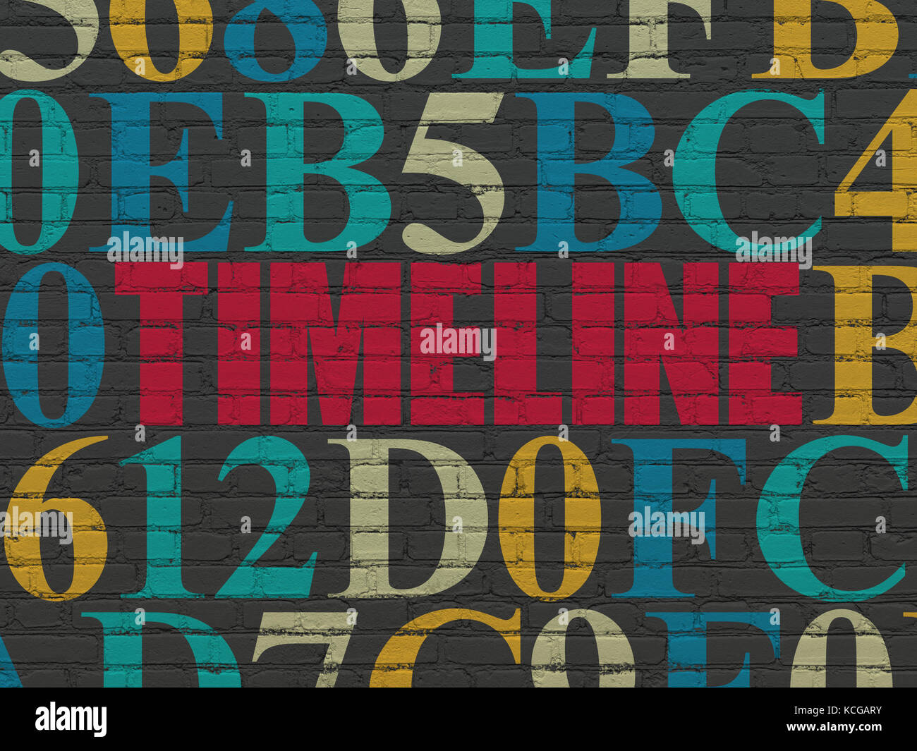 Time concept: Timeline on wall background Stock Photo - Alamy
