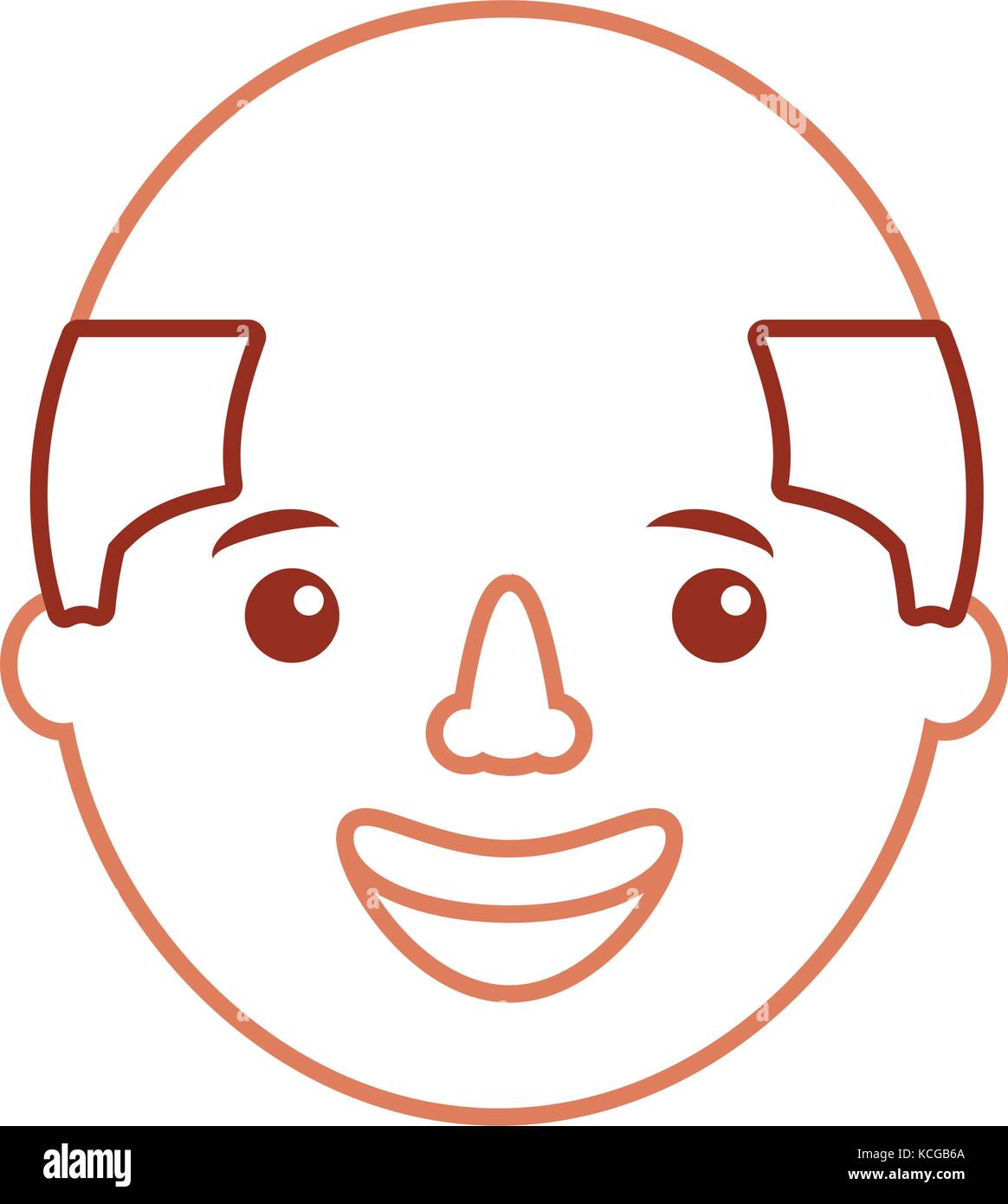 cartoon man face icon over white background vector illustration Stock ...