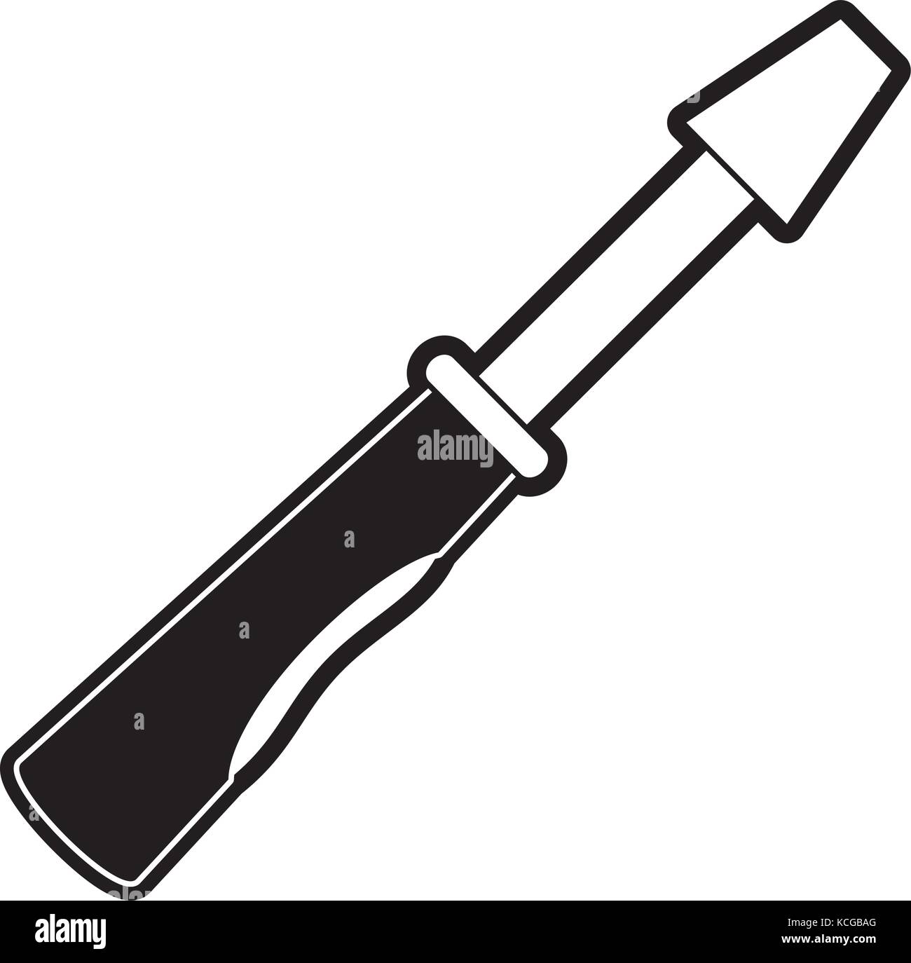 screwdriver tool icon over white background vector illustration Stock ...