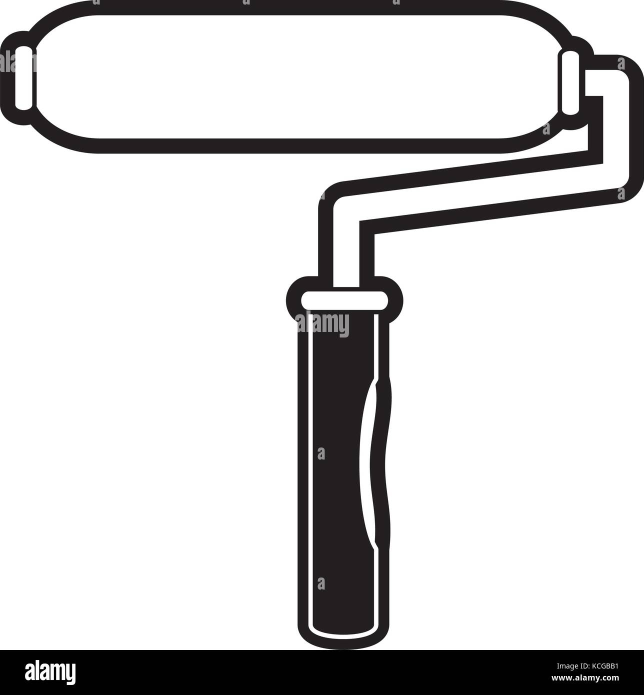 paint roller icon over white background vector illustration Stock ...