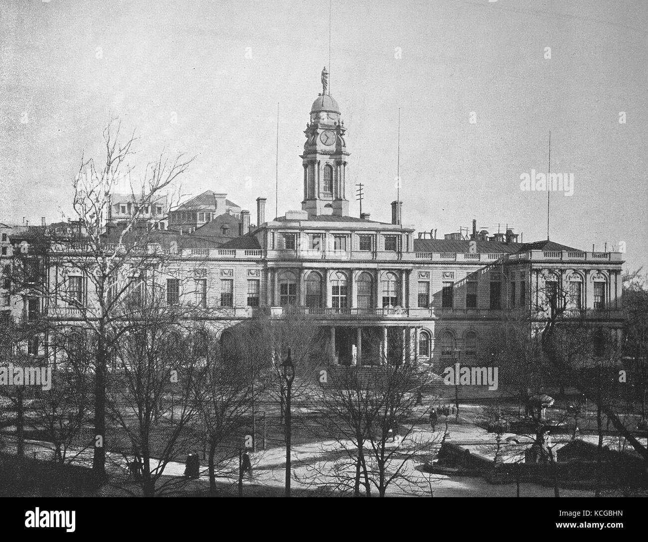 United States of America, the Town Hall in New York, digital improved ...