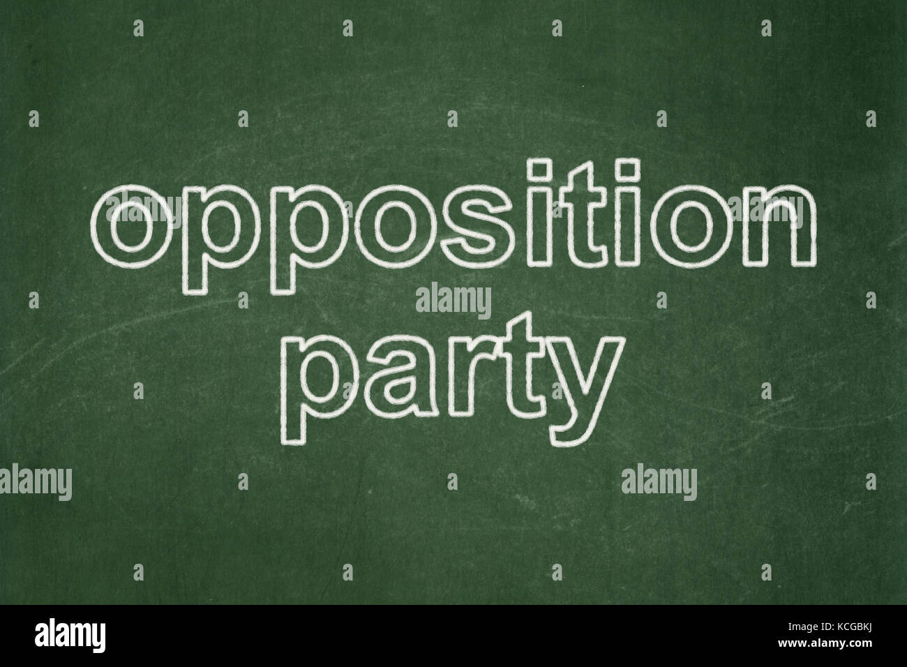 Politics concept: Opposition Party on chalkboard background Stock Photo ...