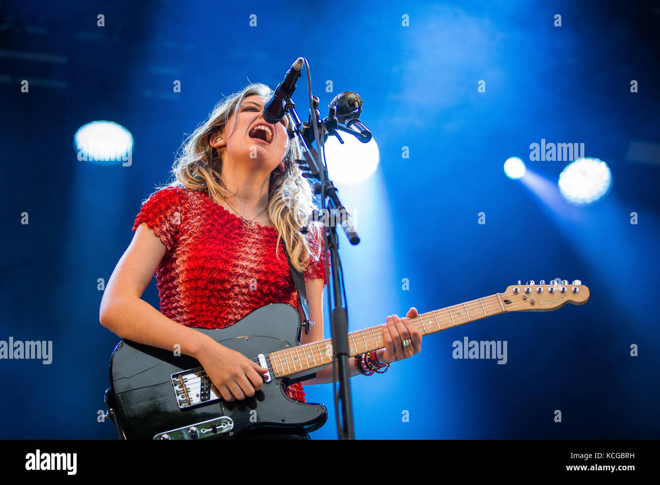 The British alternative rock band Wolf Alice performs a live concert at ...