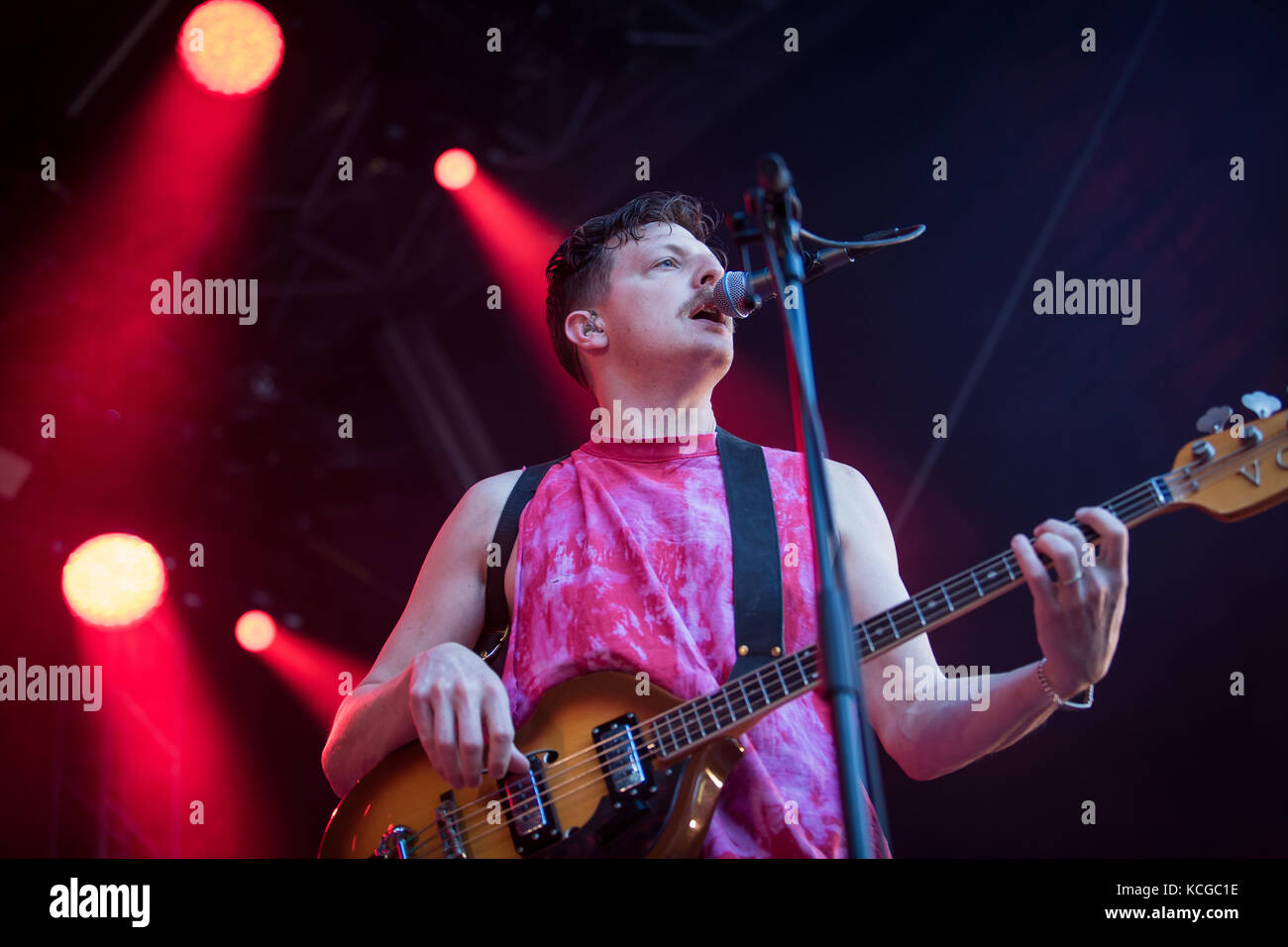 The American experimental pop band Yeasayer performs a live concert at ...