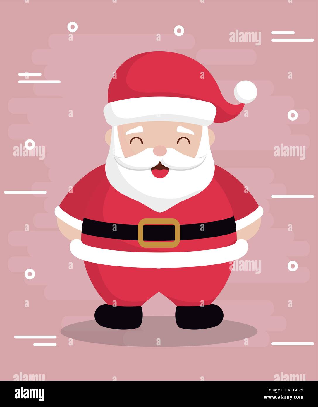 Santa cartoon of Merry Christmas season theme Vector illustration Stock ...