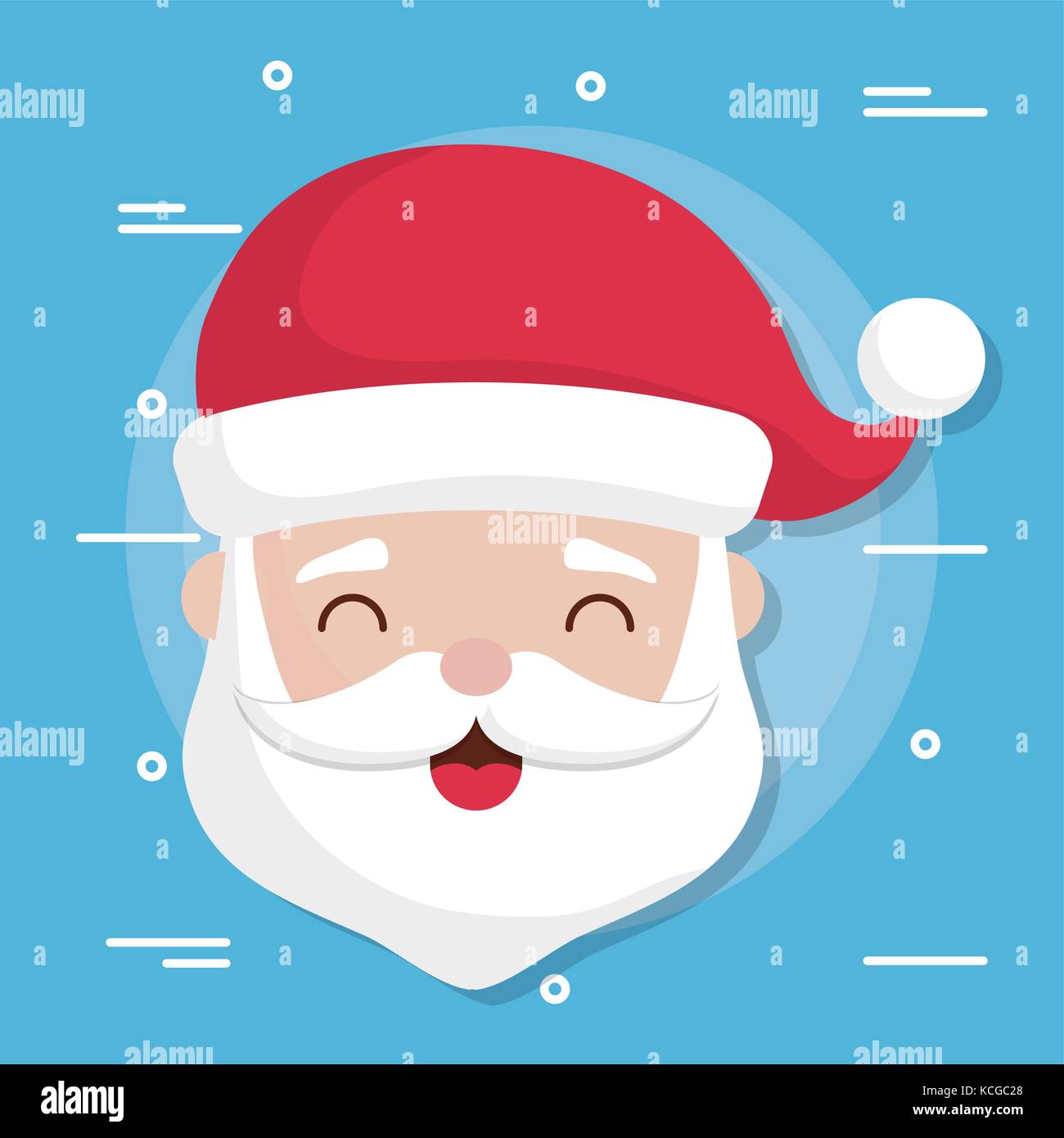 Santa cartoon of Merry Christmas season theme Vector illustration Stock ...