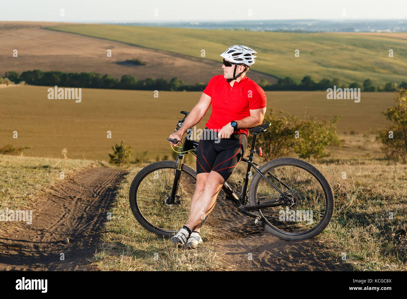 mountain bike sport athlete man riding outdoor Stock Photo - Alamy