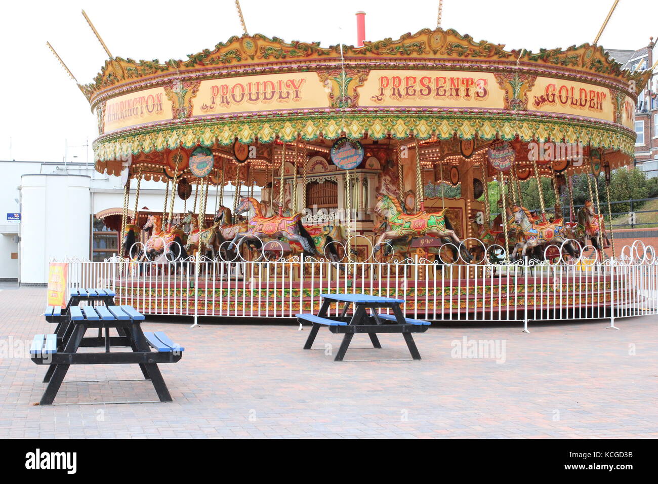Victorian Carousel,Galloping Horses Merry Go Round Stock Photo - Alamy