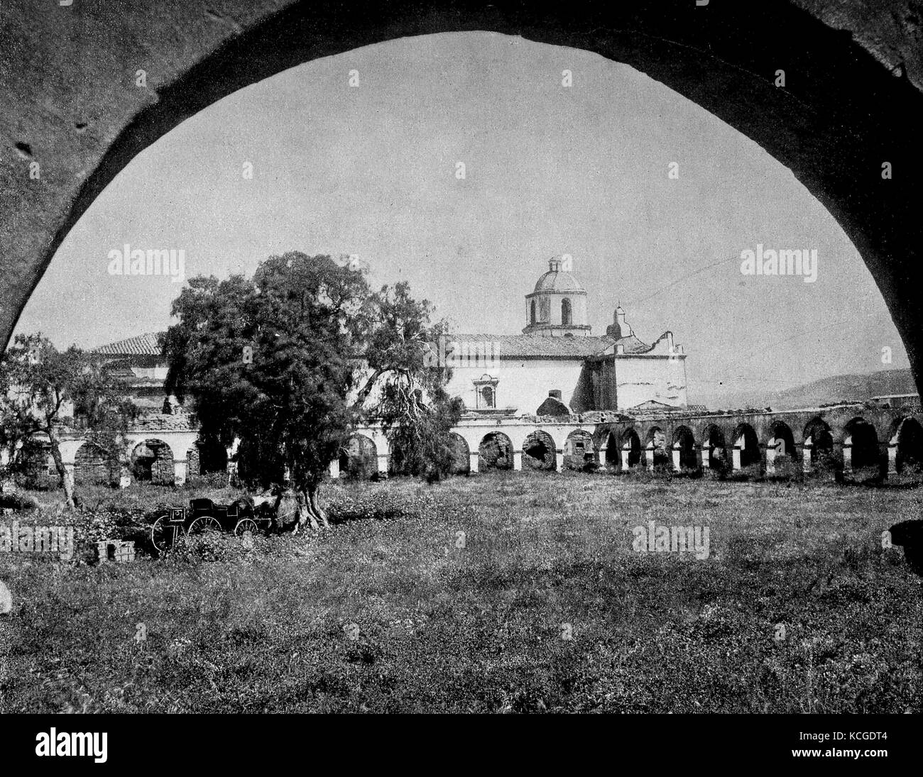 United States of America, building of the oldest mission station in the ...