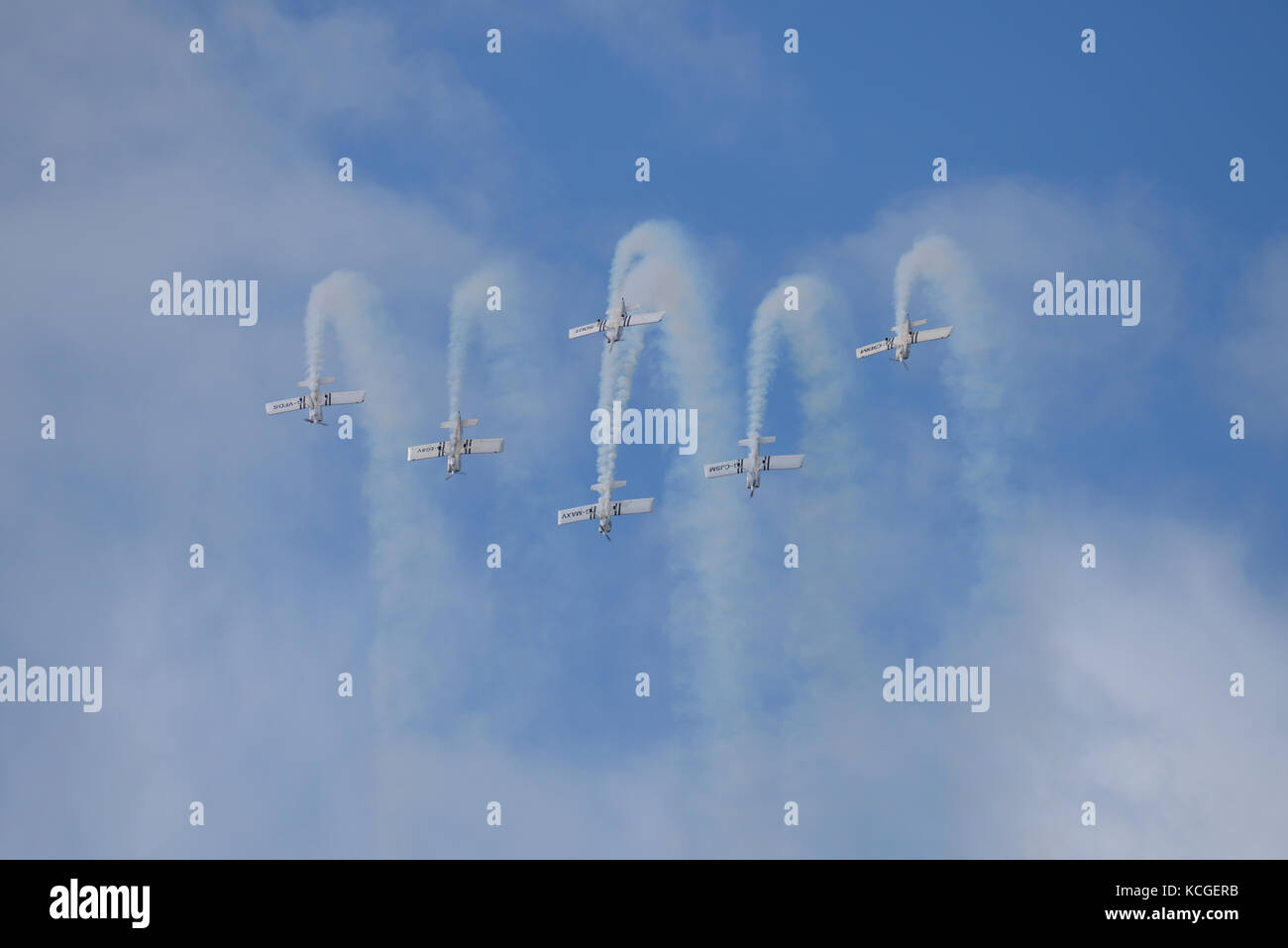 Acrobatic air display at air show Stock Photo - Alamy