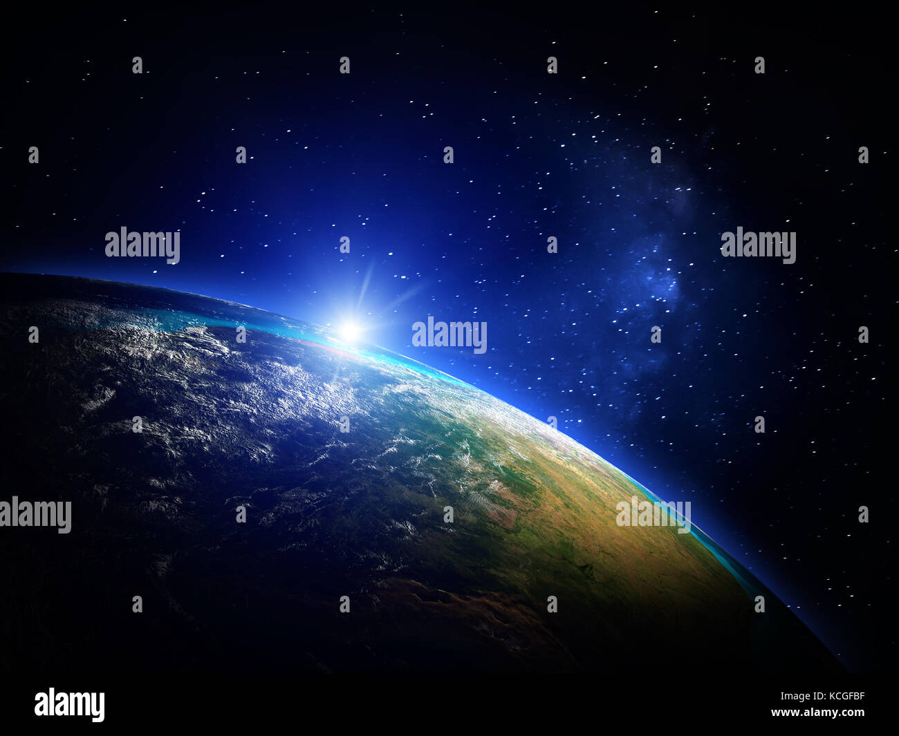 Earth from space 3d rendering Stock Photo - Alamy