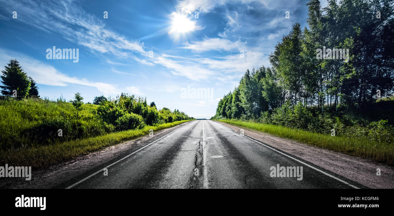 Beautiful highway road Stock Photo - Alamy