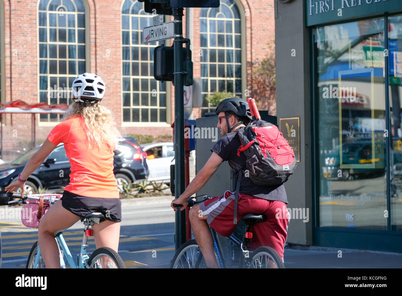 Biking in San Francisco Stock Photo - Alamy