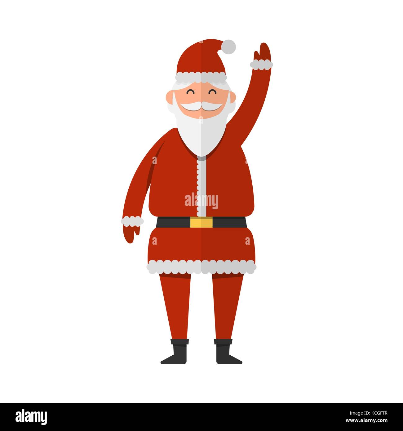 Santa Claus waving with his hands vector illustration. Christmas and ...