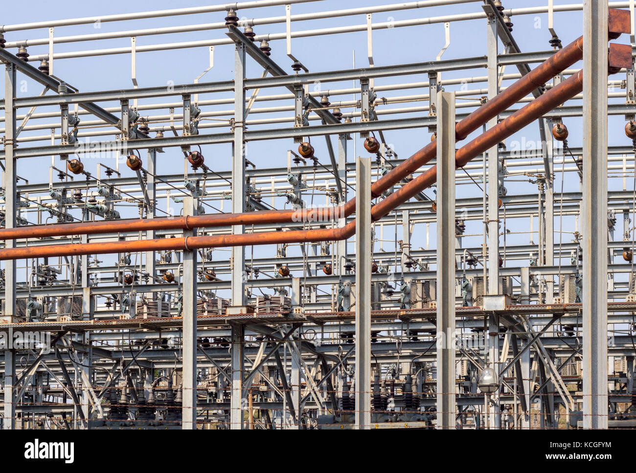 A detailed image of components at a power plant Stock Photo - Alamy