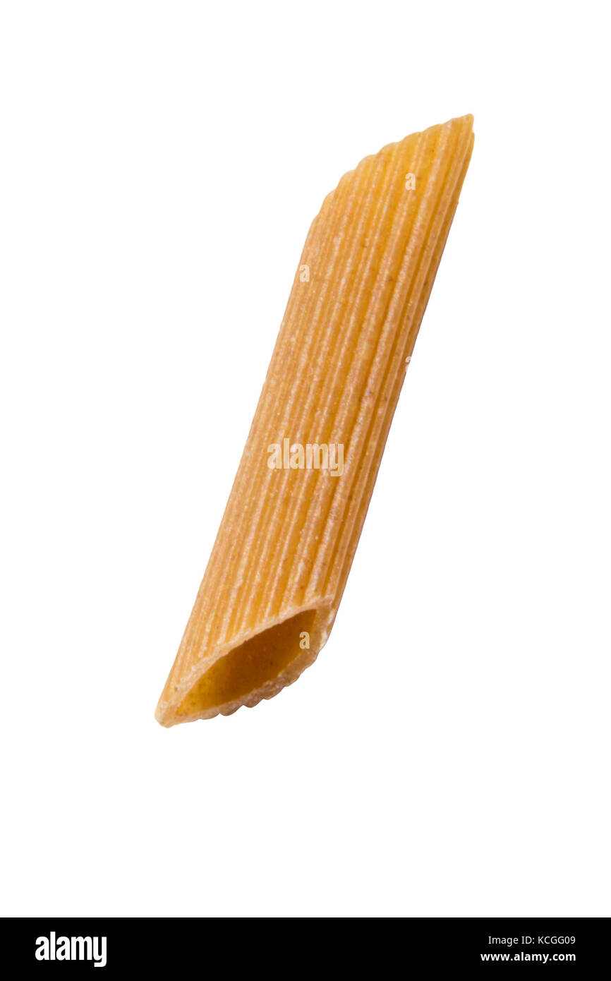 one penne pasta isolated on white background Stock Photo - Alamy