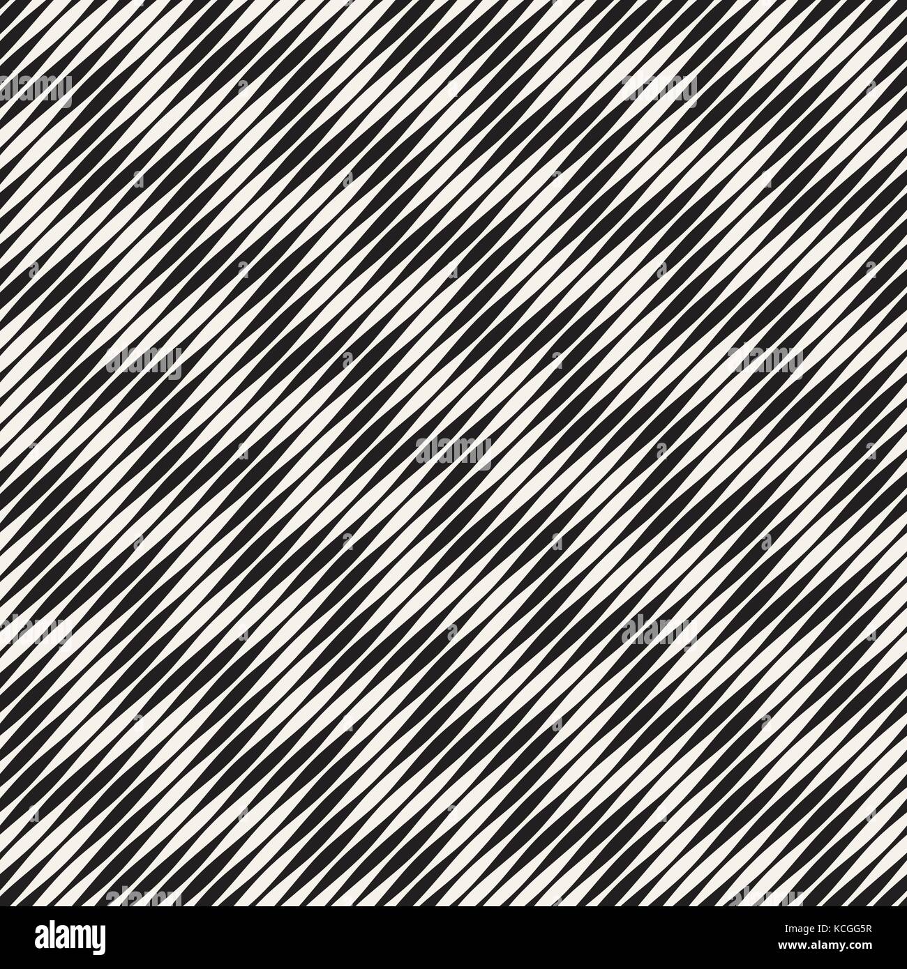Wavy stripes vector seamless pattern. Retro wavy engraving texture ...
