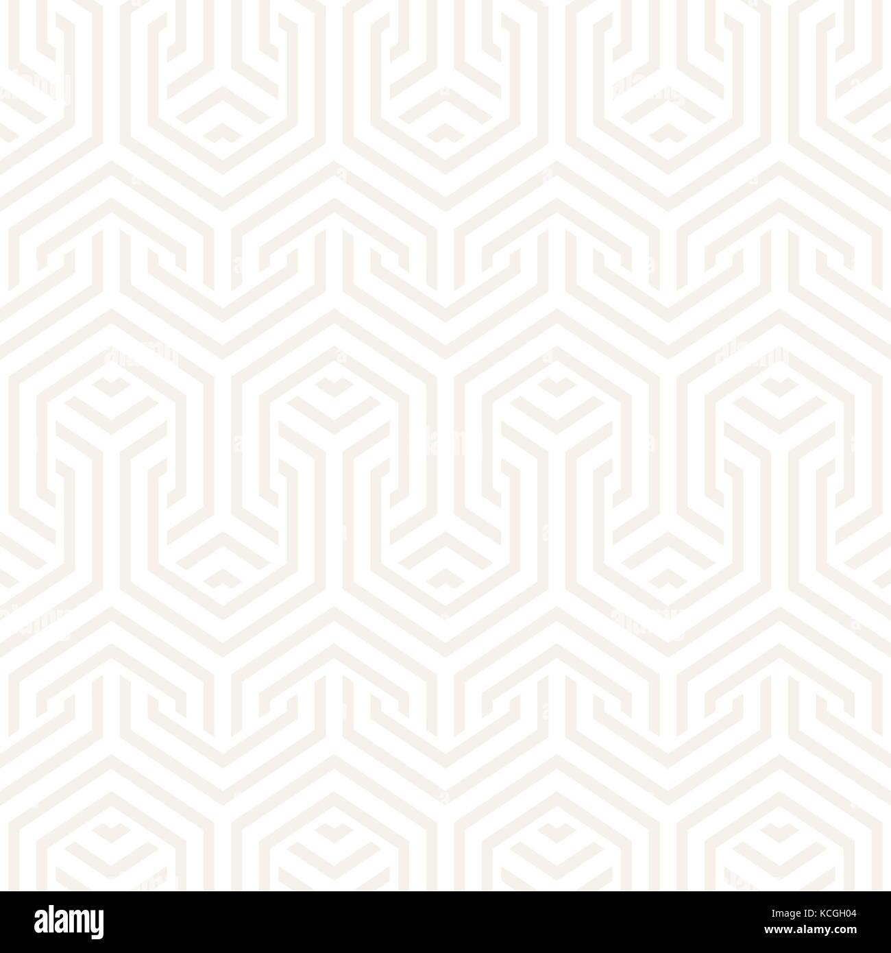 Vector Seamless Interlacing Lines Pattern. Repeating Geometric Background With Hexagonal Lattice ...