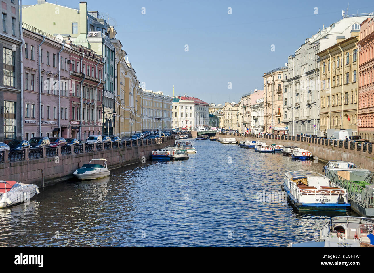 Saint Petersburg, Russia - September 25, 2017: Moyka River from the ...