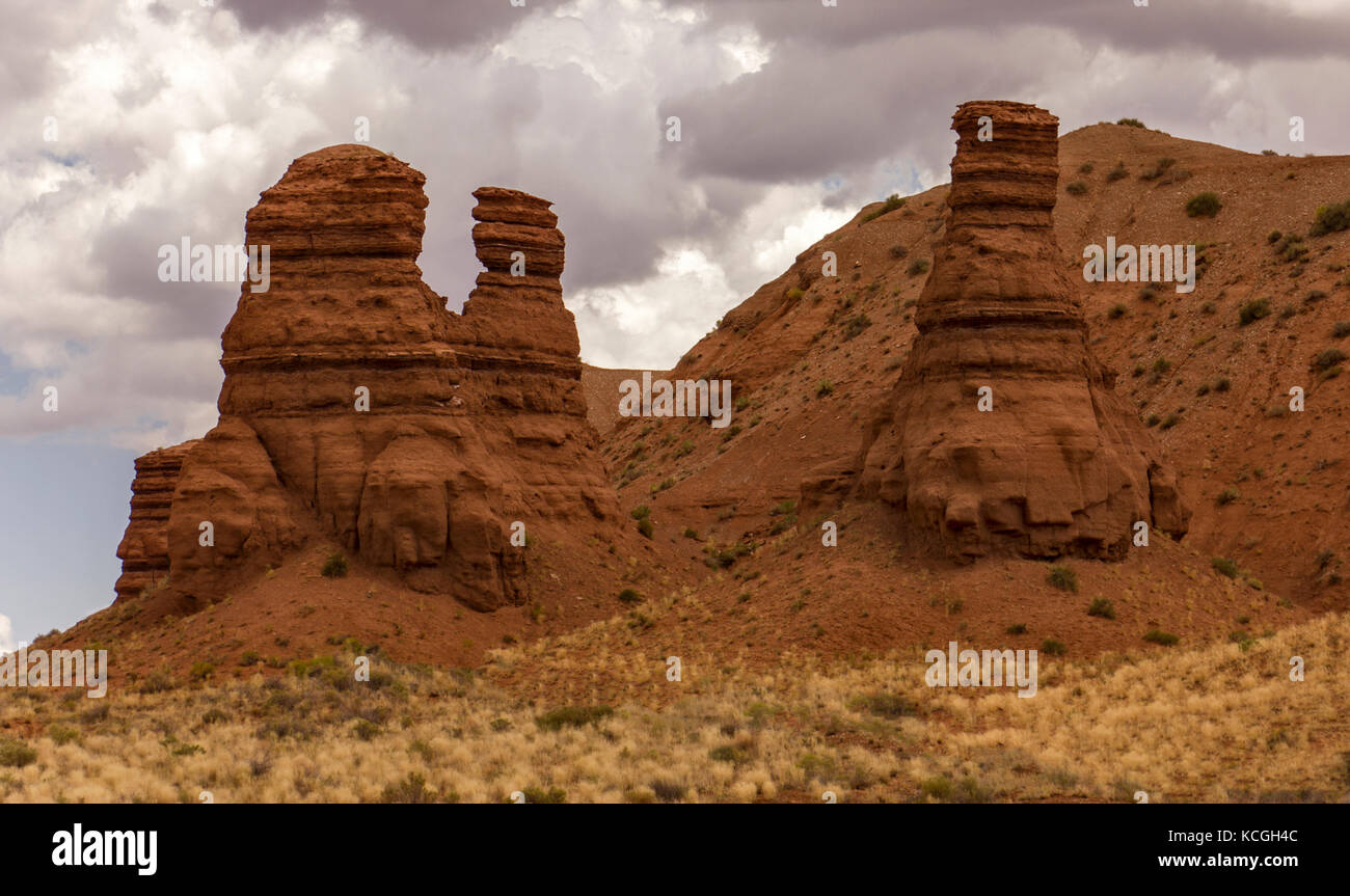 Interesting columns of rock in Utah Stock Photo - Alamy