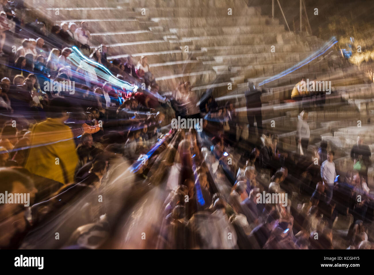 Spectators in the arena Stock Photo - Alamy