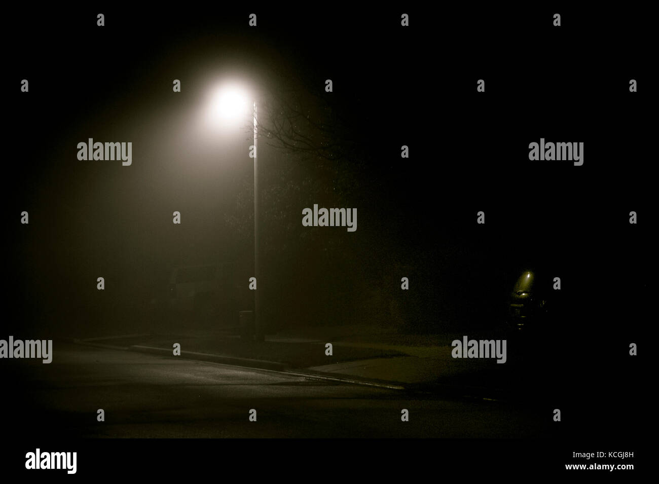 Empty Street Night Suburban High Resolution Stock Photography and ...
