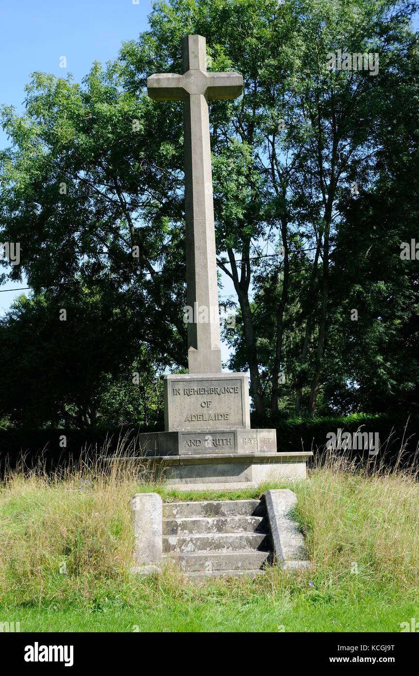 Memorial to Adelaide Brownlow on the green at Little Gaddesden ...