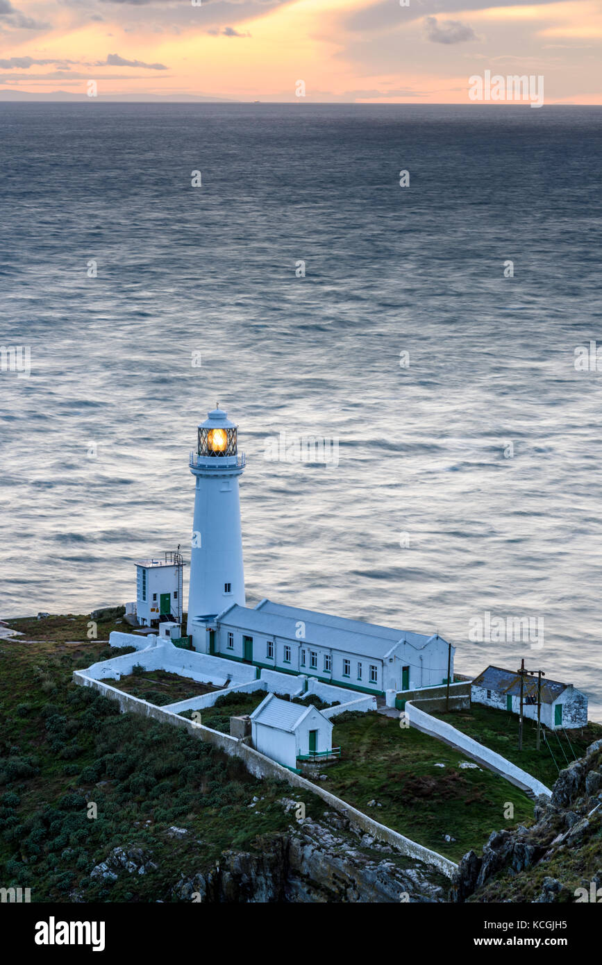 South Stack Lighthouse at Sunset, Holy Island, Anglesey, North Wales ...