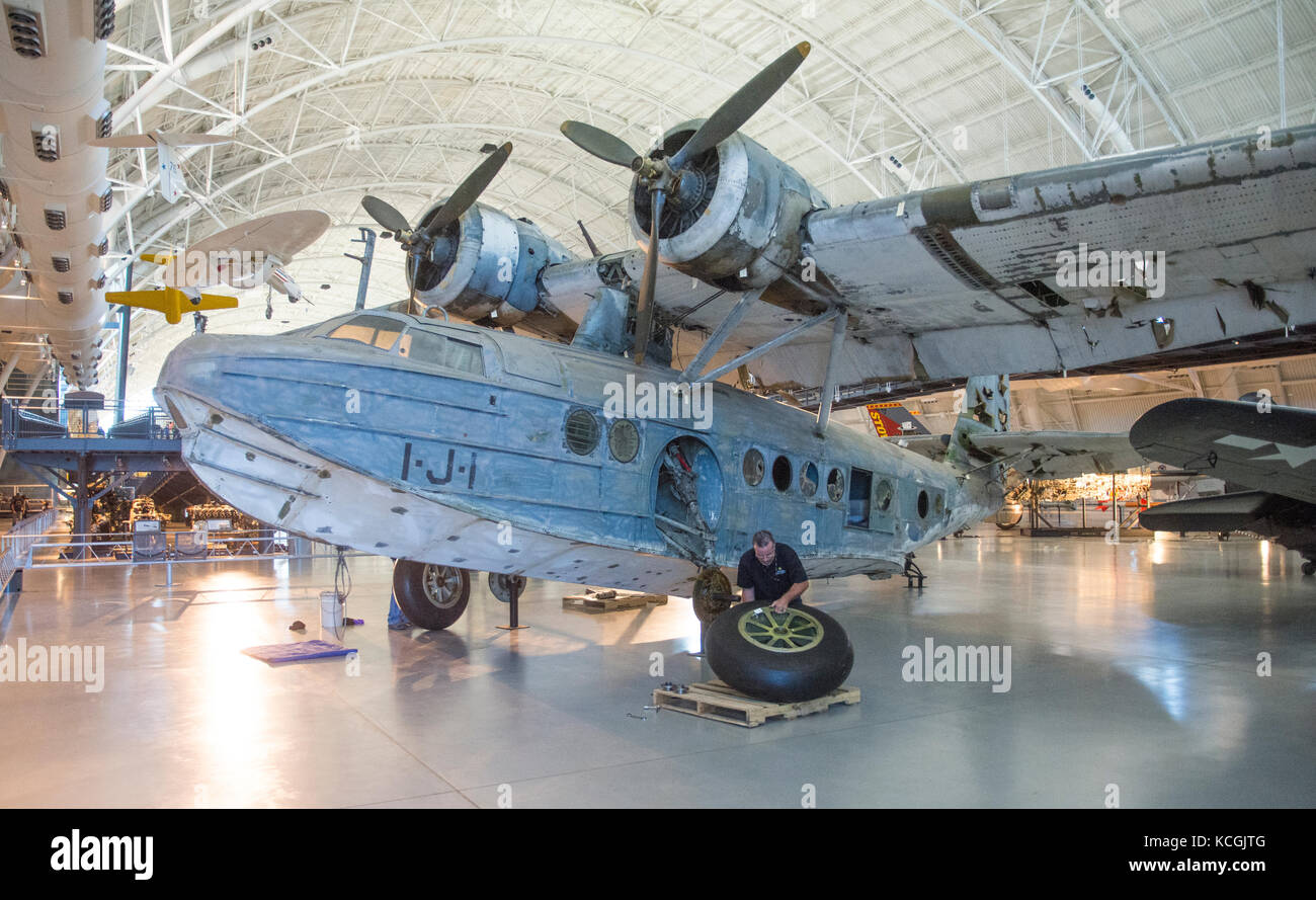 This Sikorsky JRS-1 amphibian helped in the unsuccessful search for the Japanese fleet after the ...