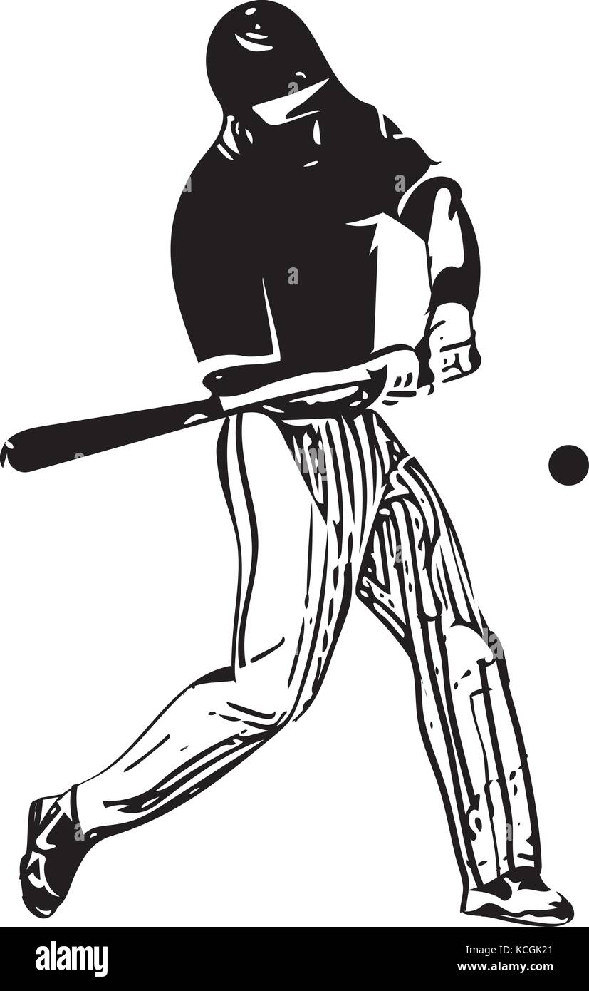 Illustration of baseball player playing with abstract background Stock ...