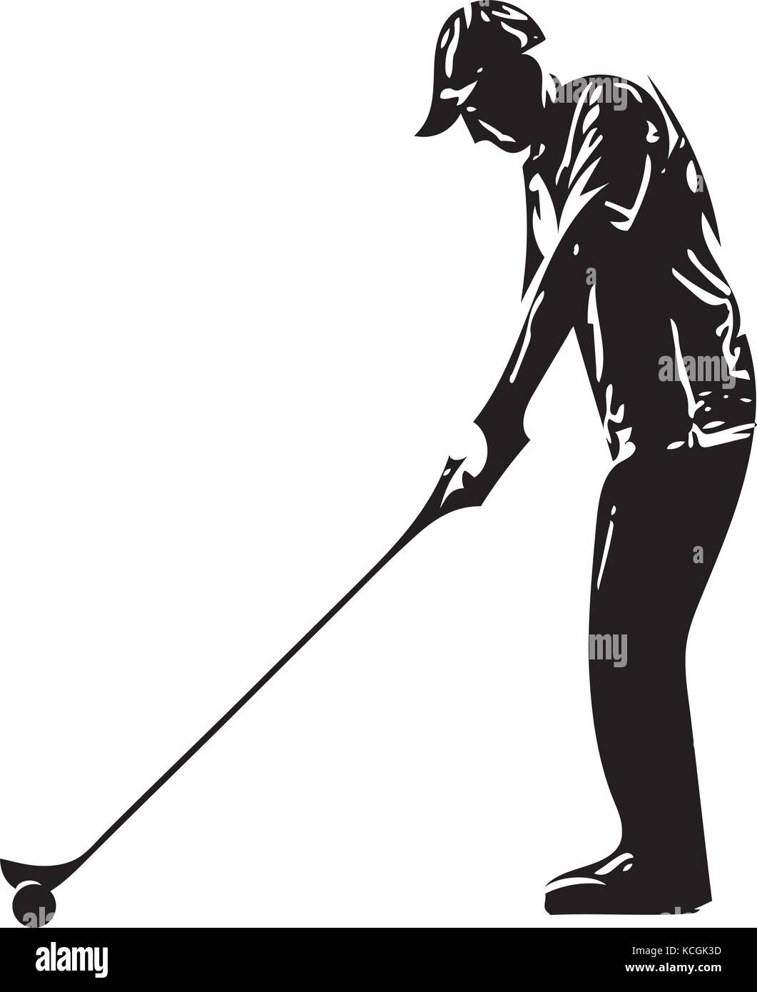 Man golf swing Stock Vector Images - Alamy