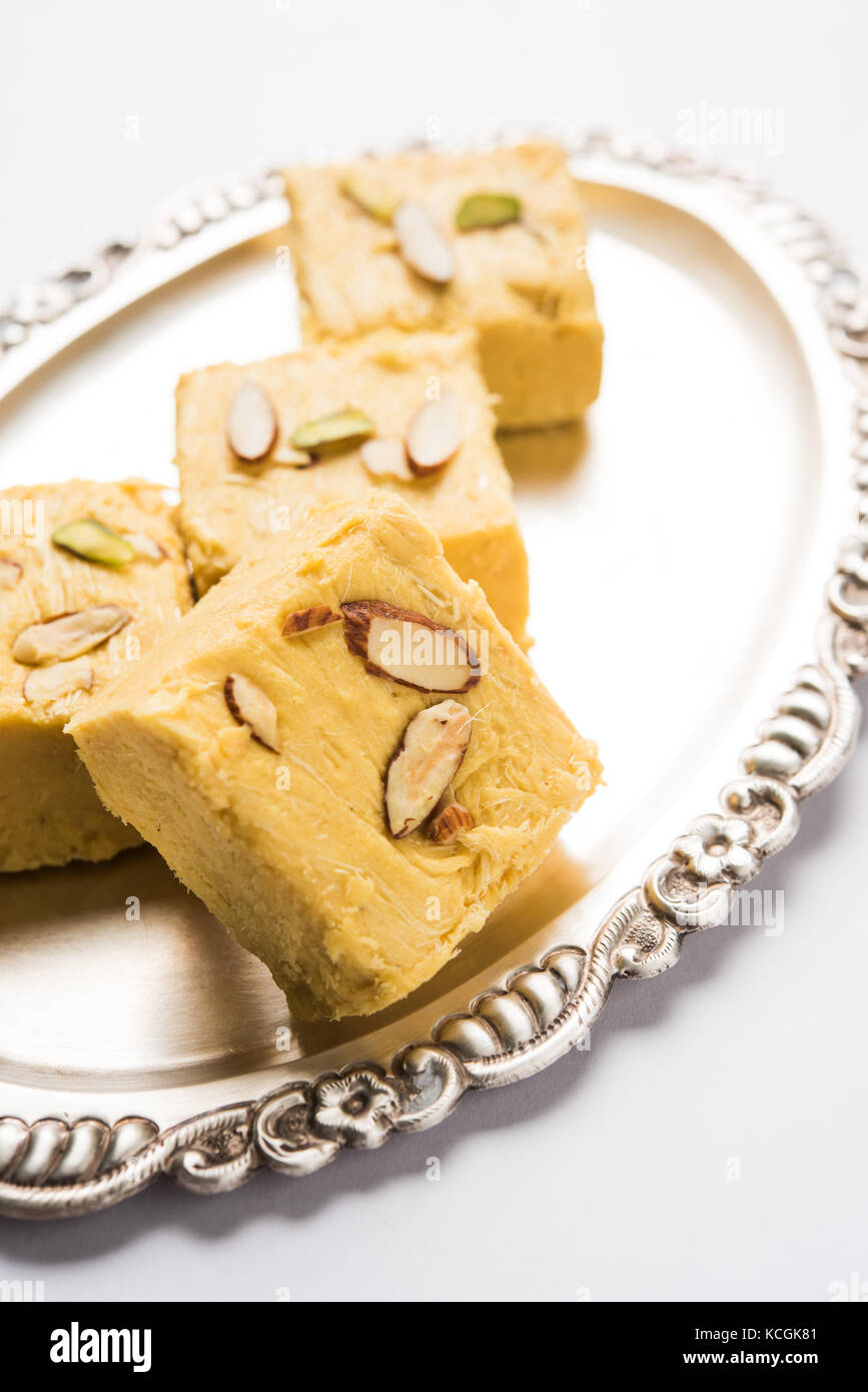 Stock photo of Soan Papdi or Soan roll or Patisa or patisha, popular ...