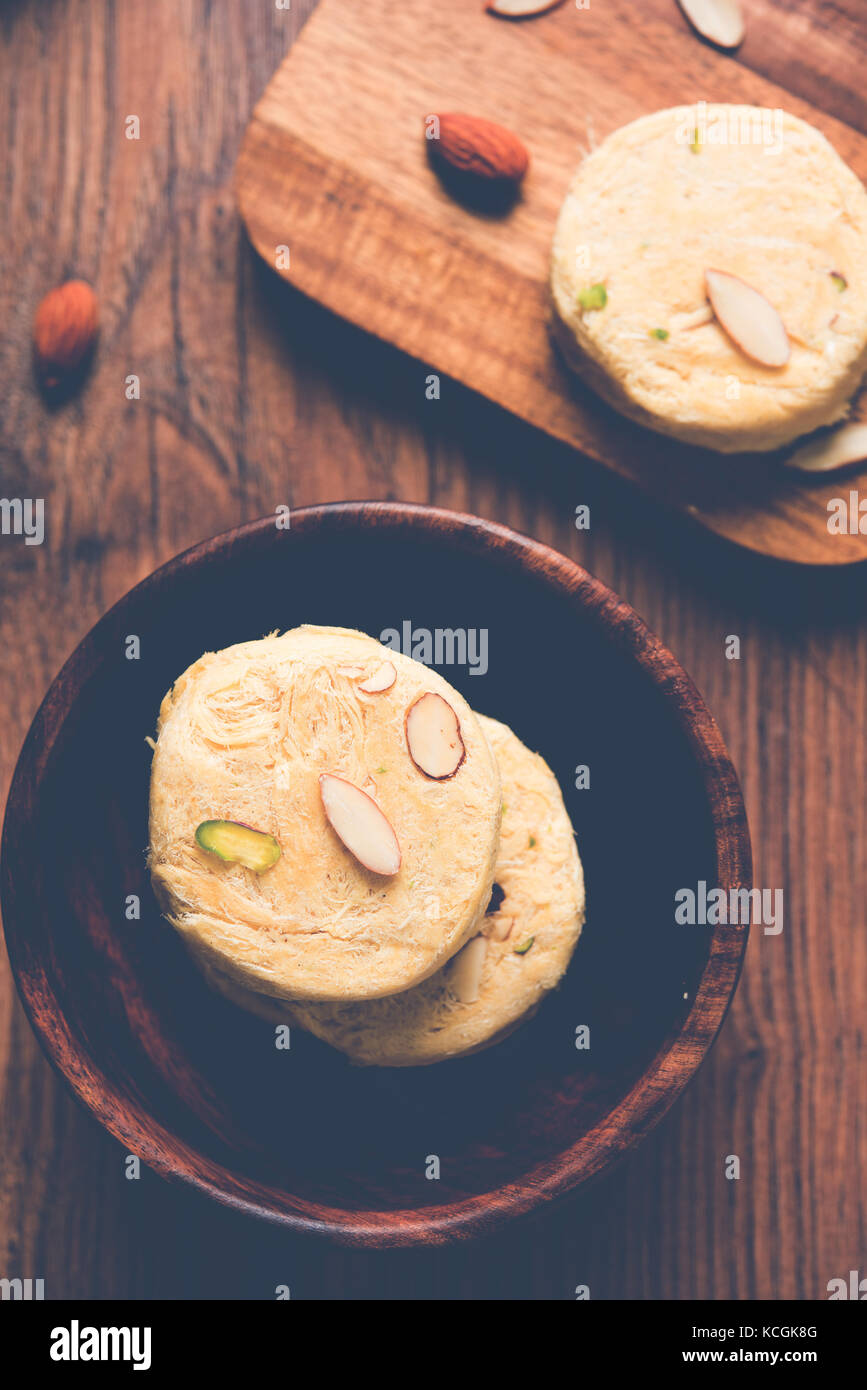 Stock photo of Soan Papdi or Soan roll or Patisa or patisha, popular ...