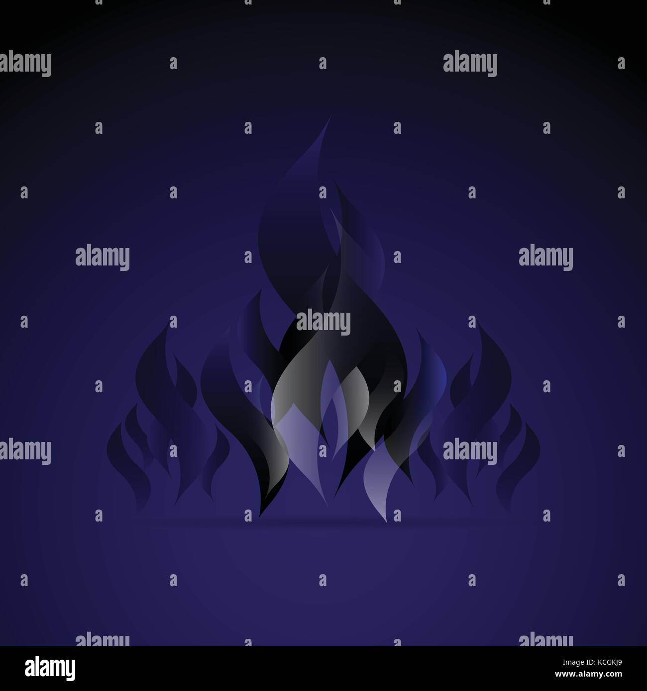 Design blue fire flame element with smoke, stock vector Stock Vector ...