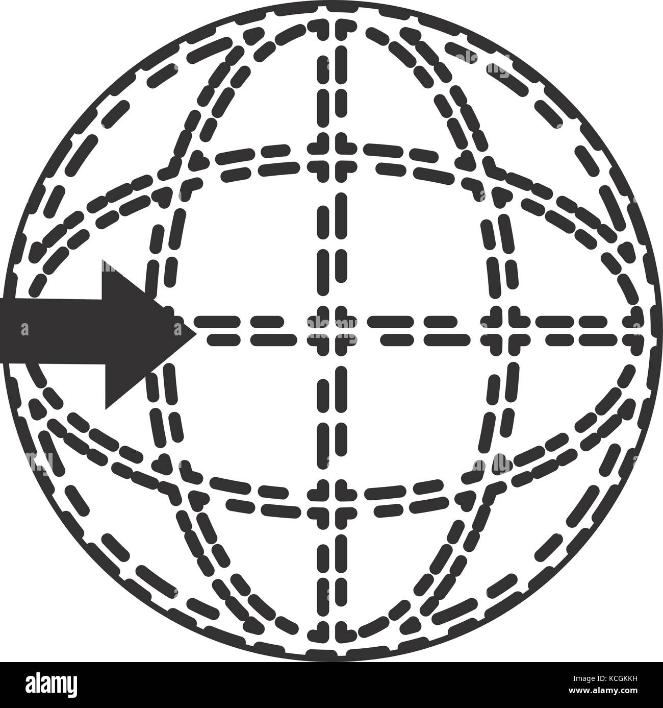 global sphere icon over white background vector illustration Stock ...