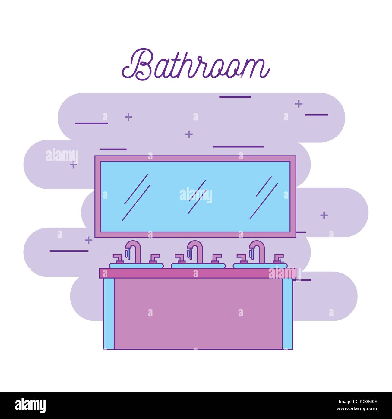 Bathroom design render Stock Vector Images - Alamy