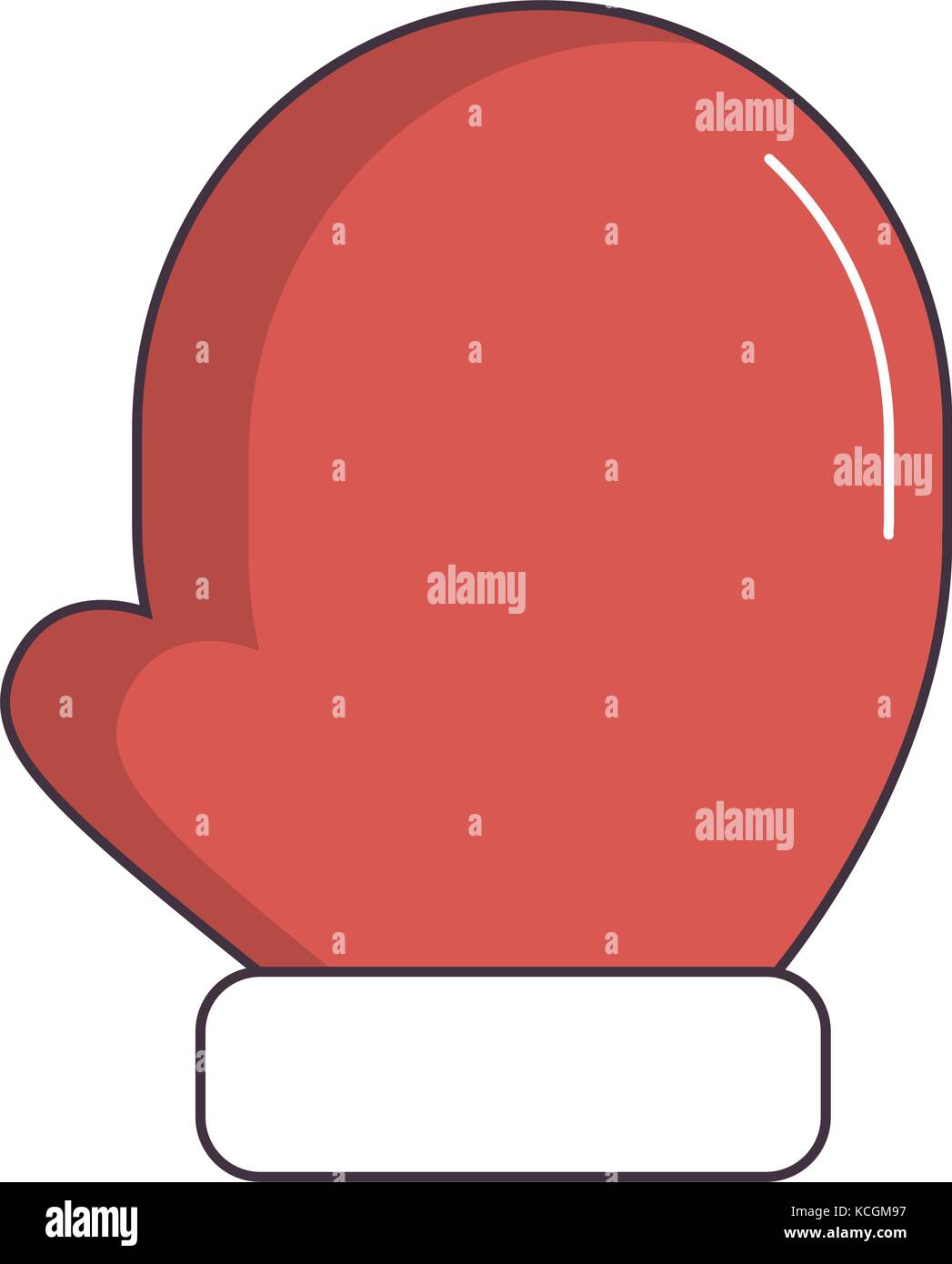 christmas glove icon over white background vector illustration Stock ...
