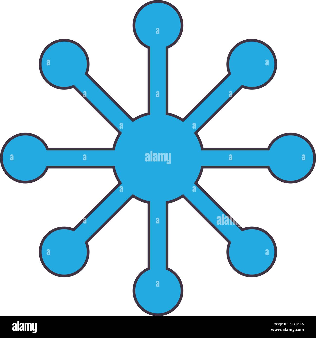 snowflake icon over white background vector illustration Stock Vector ...