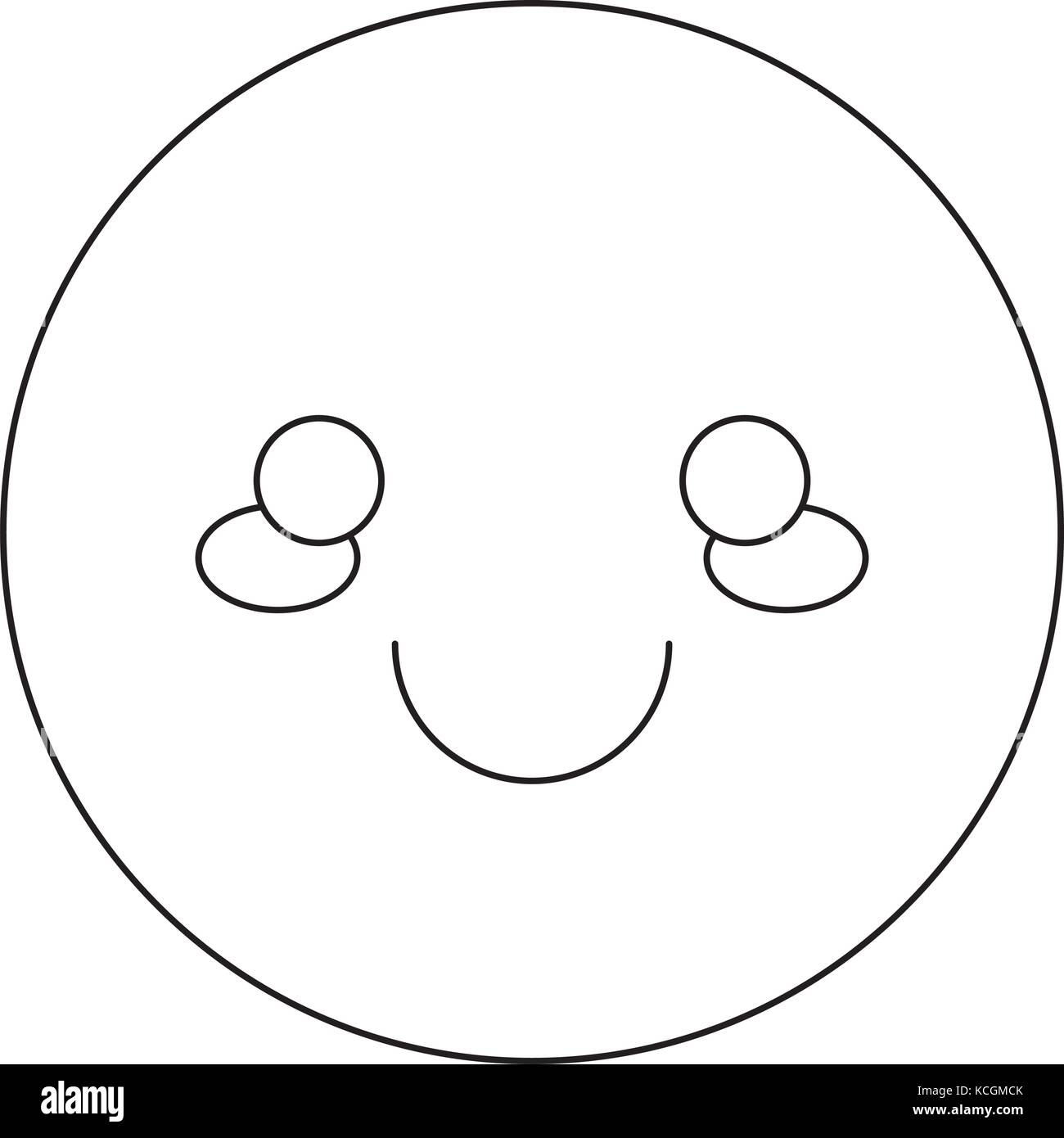 cute smiley face icon over white background vector illustration Stock ...