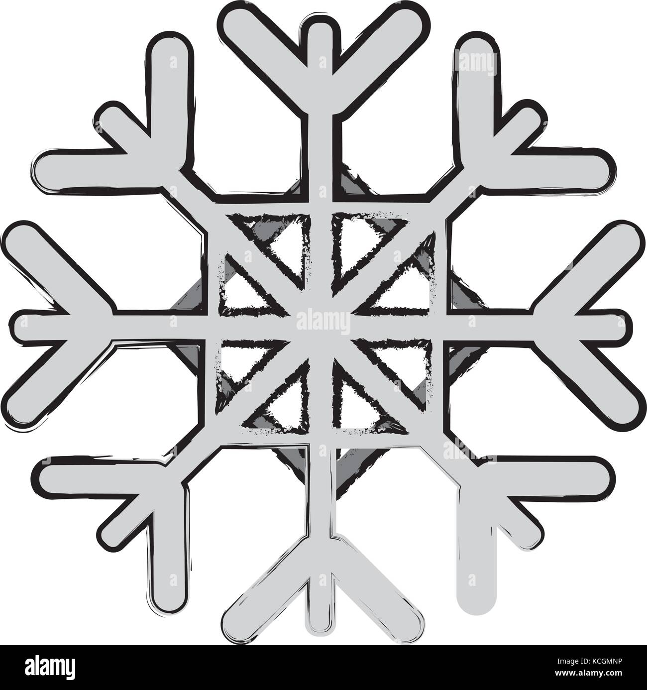 snowflake icon over white background vector illustration Stock Vector ...