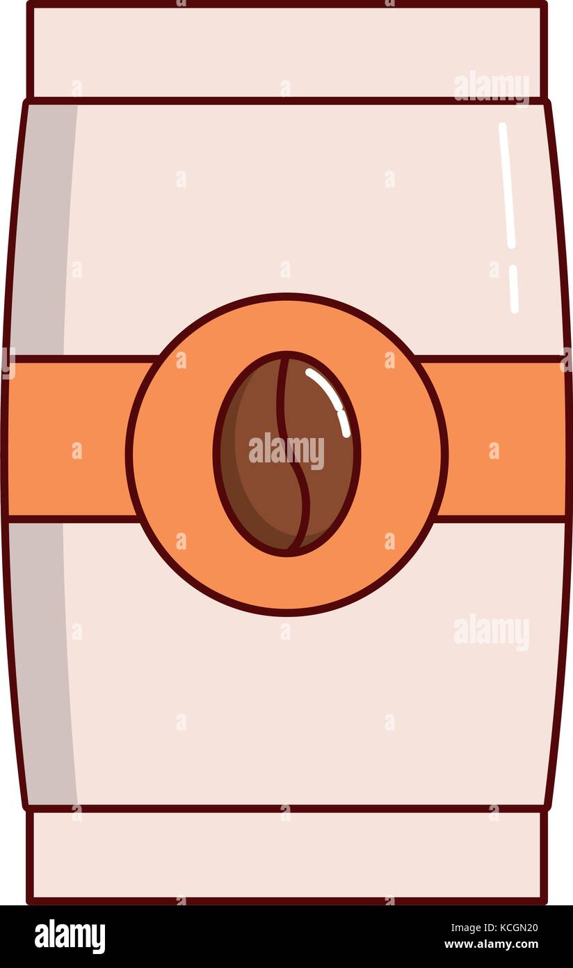 coffee bag icon over white background vector illustration Stock Vector ...