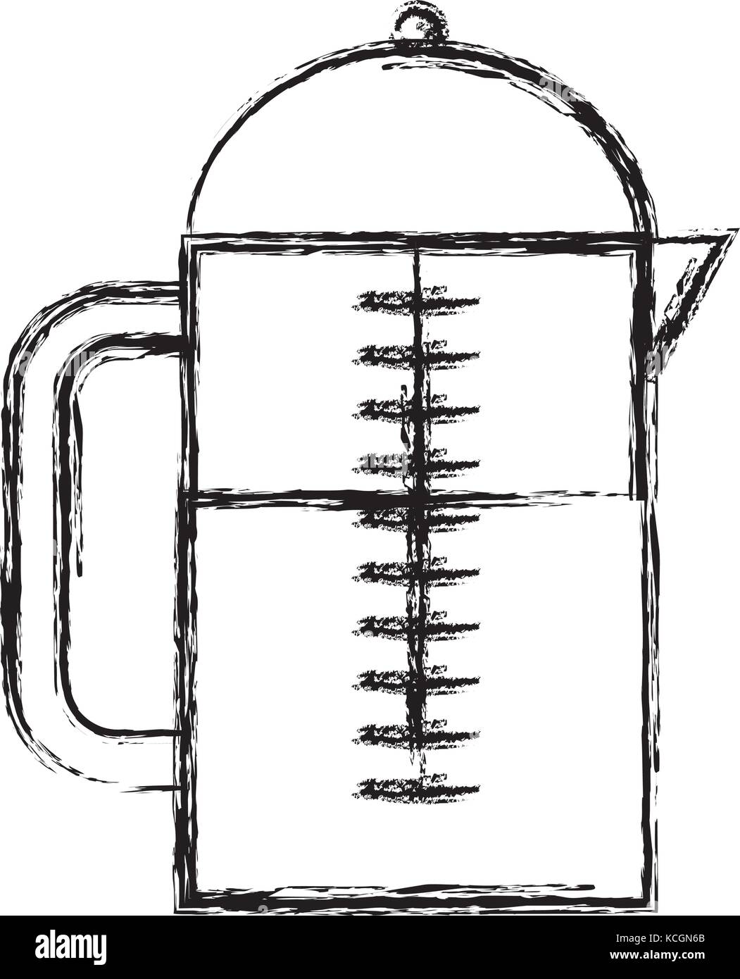 coffee french press icon over white background vector illustration ...