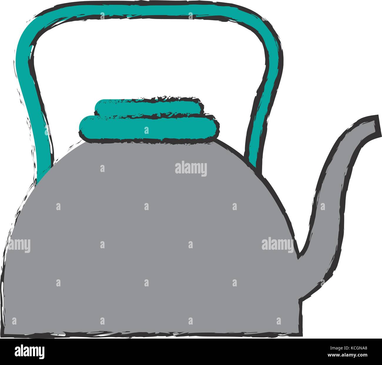 coffee kettle icon over white background vector illustration Stock ...