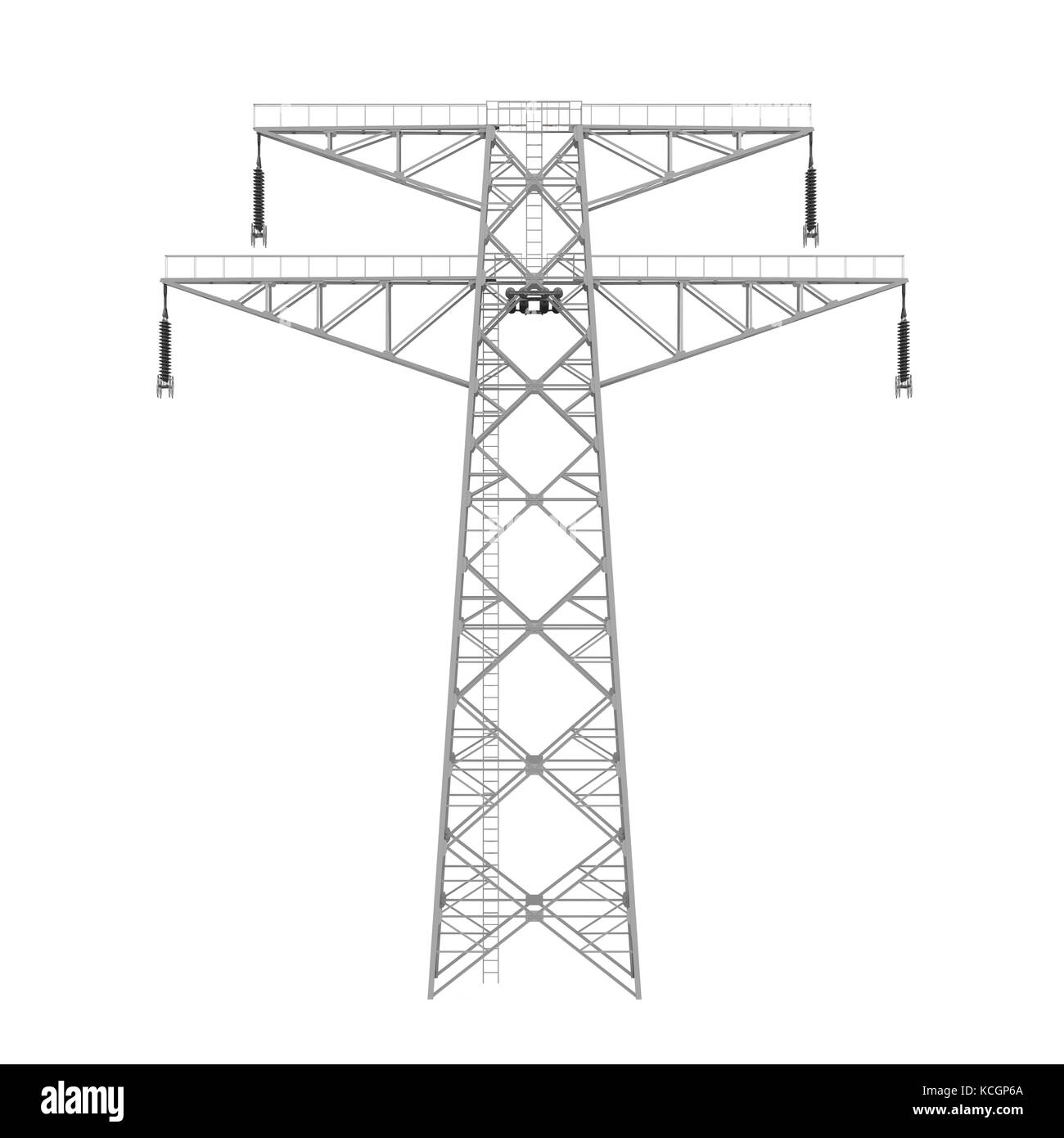 Power Transmission Tower Isolated Stock Photo - Alamy