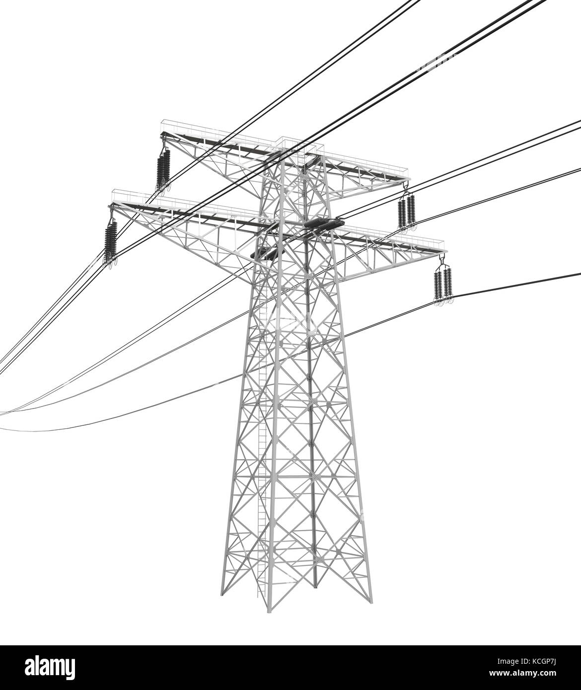 Power Transmission Tower Isolated Stock Photo - Alamy
